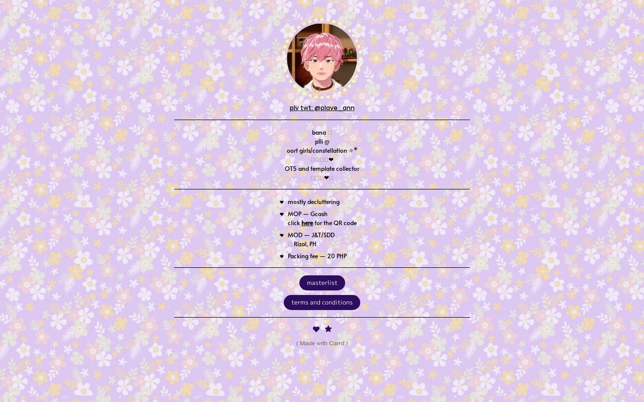 plave ann's carrd